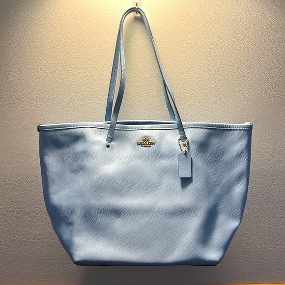 Coach | Bags | Coach Baby Blue Large Tote Bag | Poshmark